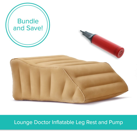 Inflatable Leg Rest & Pump Bundle | Lounge Doctor